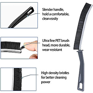 Gap Cleaning Brush, Dead Corners Multifunctional Brushes,Bathroom Crevice Gaps Cleaning Brush，Clean The Dead Corners of Bathroom Kitchen Tiles for Bathroom Kitchen Tiles Window Slots (Black 3PCS)