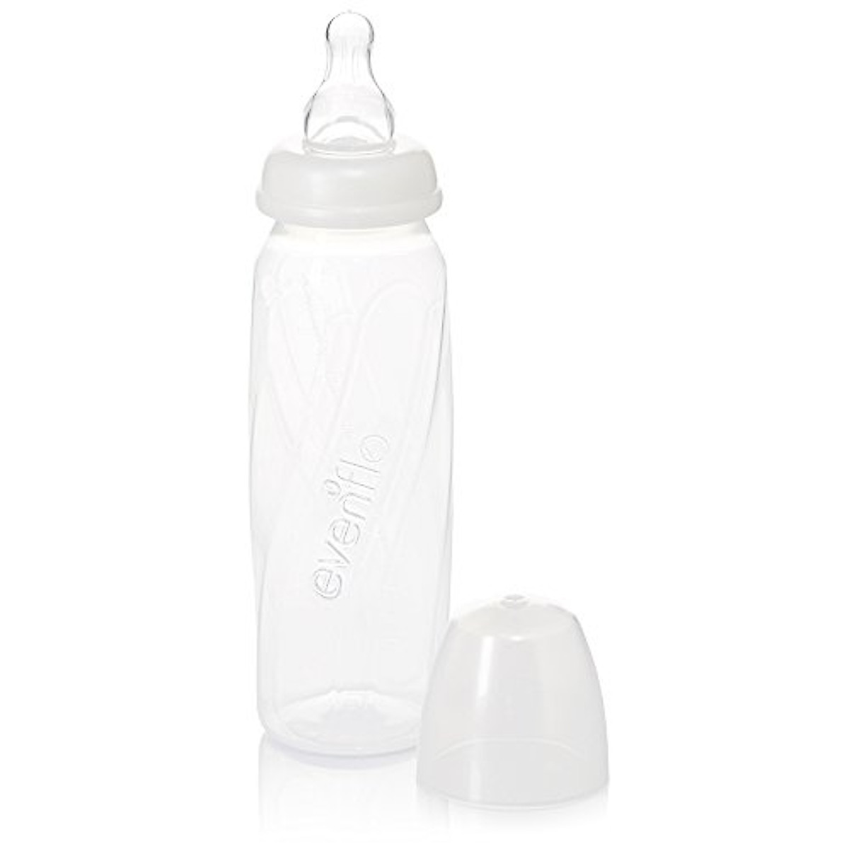 Evenflo Feeding Premium Proflo Vented Plus Polypropylene Baby, Newborn and Infant Bottles - Helps Reduce Colic - Clear, 8 Ounce (Pack of 6)