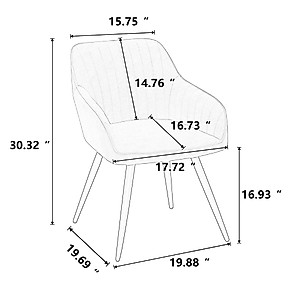annjoe Faux Suede Accent Chair Arm Chairs Living Room Chairs Leisure Chair Upholstered Chair with Metal Legs Set of 2 for Home Kitchen Office Bistro Cafe