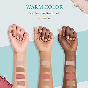 Color Nymph Contour Palette Eyeshadow Face Makeup Palette For Teens Beginners Makeup Set Included Highlighter, Blush, Bronzer, Contour Powder with Mirror For Girl Vegan Cruelty Free