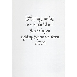 The Aristocats Happy Birthday Card Featuring Marie - Hoping Your Day is a Wonderful One That Finds You Right Up to Your Whiskers in FUN!