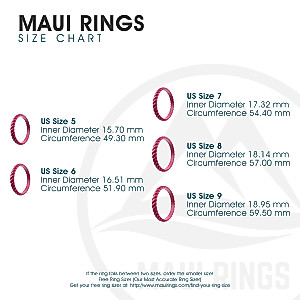 MAUI RINGS Braided Silicone Ring Thin and Stackable Silicone Rings Wedding Bands Promise Rings Silicone Engagement Rings for Women