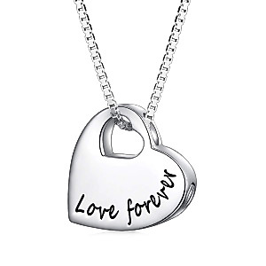 JZMSJF S925 Sterling Silver Urn Necklace for Ashes Heart Pendant Love Forever Cremation Keepsake Jewelry for Women
