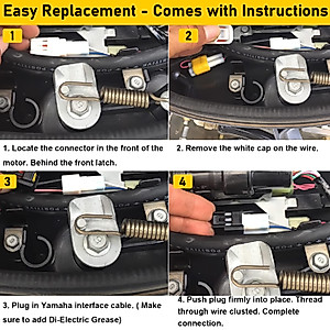 for Yamaha Engine Interface Cable NMEA2000 Connection with T Connector for Yamaha 2006 & Newer, Replace # 000-0120-37, 3004.6865-4.5 m (15 ft)