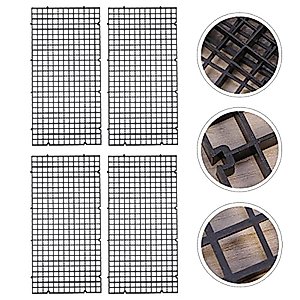 Mipcase 6pcs Plastic Fishes Plates Black Screen Fish Grids Baby Breeding Light Aquarium Separator Board Shrimp Diffuser Filter Filtration Mesh Grid Egg Tray Crate Partition Bottom Xcm