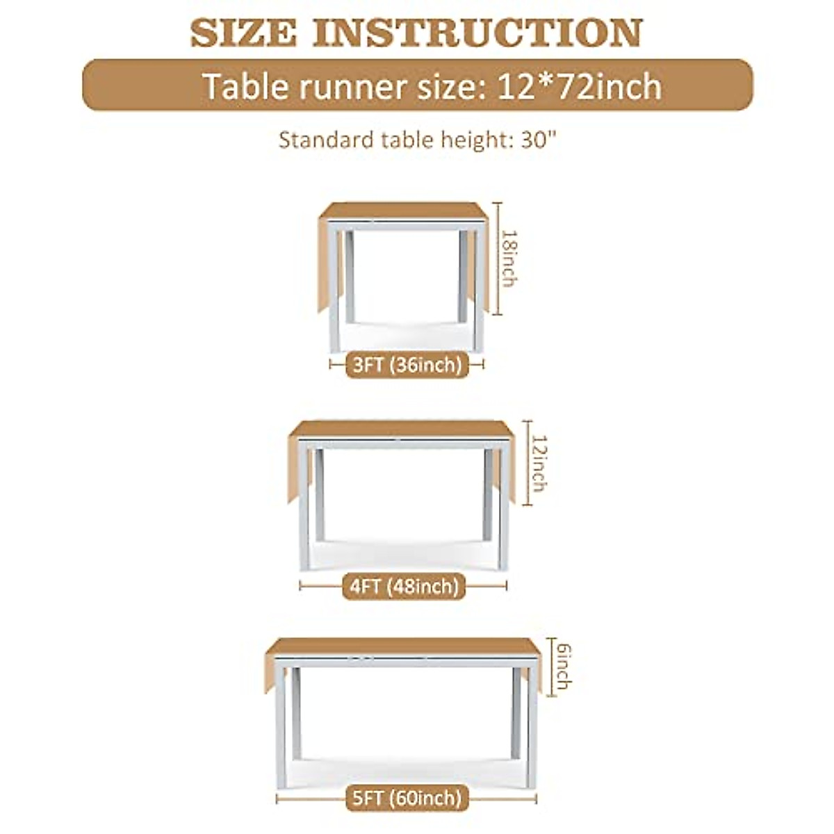 OurWarm Macrame Table Runner Farmhouse Style, Natural Burlap Boho Table Runner Modern Farmhouse Decor Rustic Woven Cotton Crochet Lace for Bohemian, Rustic,Bridal, Shower Wedding, Dinner, 72" x 12"