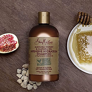 SheaMoisture Intensive Hydration Shampoo for Dry, Damaged Hair Manuka Honey and Mafura Oil Sulfate-Free 13 oz