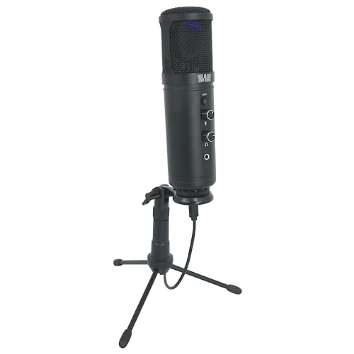 512 Audio by Warm Audio Tempest - Large Diaphragm Studio Condenser USB Microphone + Stand + Shock Mount for Recording and Streaming