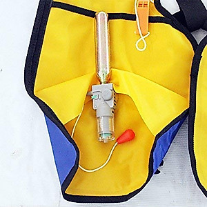 Top Safety Adult Life Jacket with Whistle - Manual Version Inflatable Lifejacket Life Vest Preserver PFD for Boating Fishing Sailing Kayaking Surfing Paddling Swimming - Adjustable Life Saving Vest