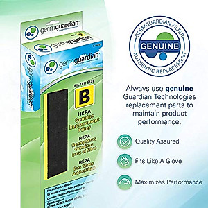 GermGuardian Air Purifier Filter FLT4825 GENUINE HEPA Replacement Filter B & LB4000 GENUINE UV-C Replacement Bulb