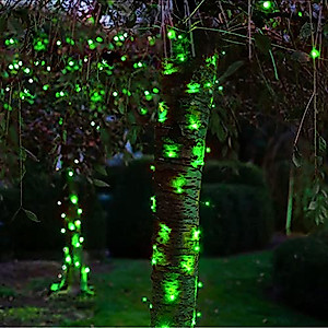 Dazzle Bright Christmas String Lights, 100 LED 33 FT Connectable Fairy Lights with 8 Modes, Waterproof Christmas Decorations for Indoor Outdoor Holiday Party Home Tree Decor (Green)