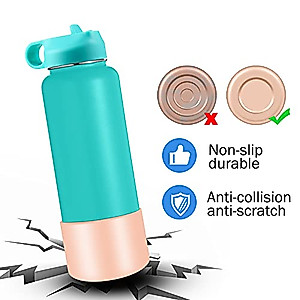 WUQID Protective Silicone Boot Sleeve for 12oz-40oz Sport Flask/Stanley Water Bottles Tumbler Anti-Slip Bottom Sleeve Cover for All Water Bottles Bottom Width of 2.83&3.56in