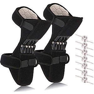 Logybrid Power Knee Stabilizer Pads Pair, 1 Pair Premium Powerknee Brace Joint Support with 4 Powerful Springs, Protective Booster Gear for Men/Women Preventing Excessive Knee Flexion