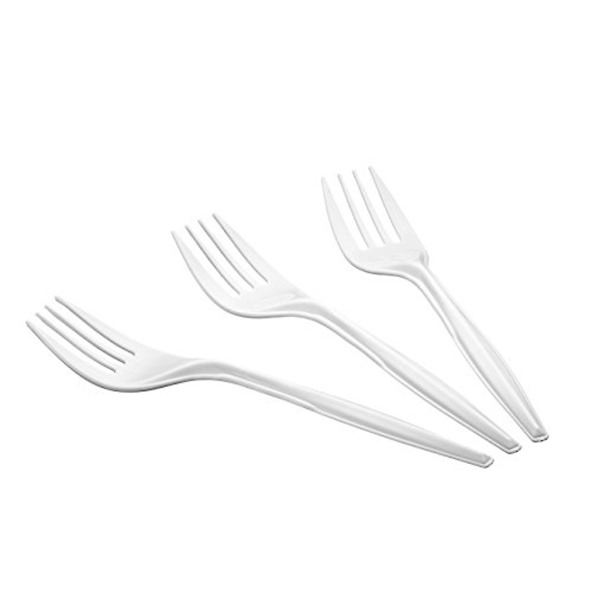 [400 Count] Settings Plastic White Forks, Practical Disposable Cutlery, Great for Home, Office, School, Party, Picnics, Restaurant, Take-Out Fast Food, Outdoor Events, Or Every Day Use, 1 Box