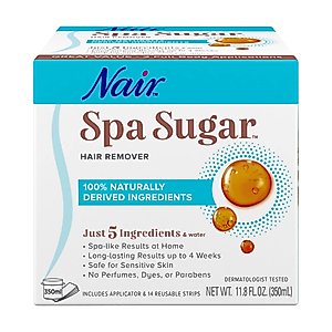 Nair Spa Sugar Wax Hair Remover Kit, 11.8 Oz Container