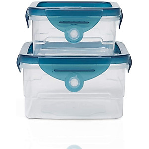 Handy Gourmet Flexi-Top Reusable Containers, BPA Free - Square, Set of 2