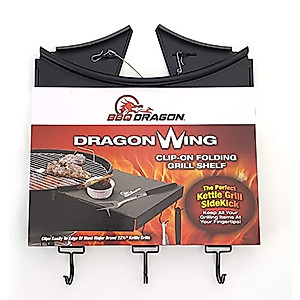 BBQ Dragon Grill Table - Fits 22" Weber Charcoal Grills, Weber Grill Accessories - Strong & Sturdy BBQ Table Shelf, Kettle Table - Weber Kettle Grill Accessories Folds to Store Inside Barbecue Grill