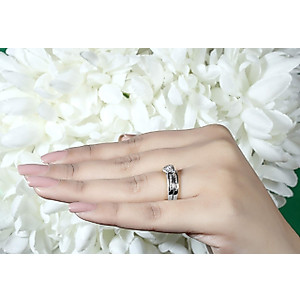 Dazzlingrock Collection 0.50 Carat (ctw) 10K Diamond Ladies Heart Shaped Engagement Ring Set 1/2 CT, White Gold, Size 4