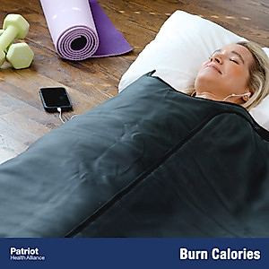 SaunaWrap Infrared Sauna Blanket - Personal Sauna for Home Therapy - Portable Full Body Detox - Body Relief and Deeper Sleep - Temperatures up to 176°F - Sweatproof - Easy to Clean - 74” Length