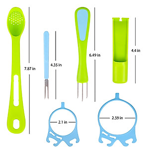 Pickle Fork 2 Pack olive spoon and pickle fork Grabber Tool, Pickle Picker for the jar, Kitchen gadget to remove pickles or olives from jar