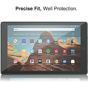 (3 Pack) TiKeDa Screen Protector for Amazon Fire HD 10 2019 Tablet 10.1 inch (9th and 7th Generation, 2019 and 2017 Release) Tempered Glass Screen Protector Not fit Fire HD 10 2021 Version