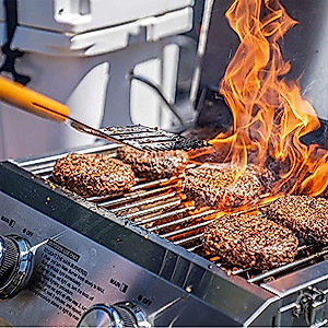 Monument Grills Tabletop Propane Gas Grill for Outdoor Portable Camping Cooking with Travel Locks, Stainless Steel High Lid, and Built in Thermometer