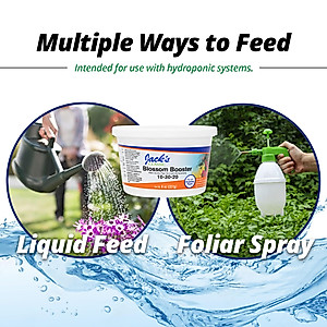 Jack's Classic 10-30-20 Blossom Booster Water-Soluble Fertilizer with Micronutrients for Increasing Color and Quantity of Blooms in Flowering Plants, 8oz