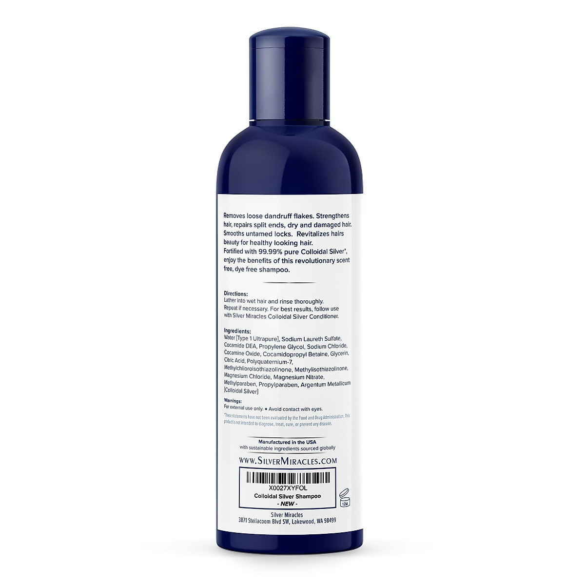 Silver Miracles - Colloidal Silver Shampoo Unscented
