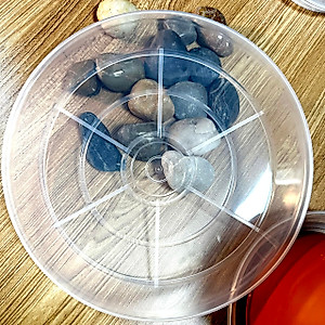 NIMYAU Clear Plant Saucer 6 Pack 4 6 7 8 10 12 14 16 inch, Heavy Duty Plastic Plant Tray Saucers for Indoors Outdoors, Plant Drainage Tray, Flower Planter Water Drip Trays for Pot (6", Clear)