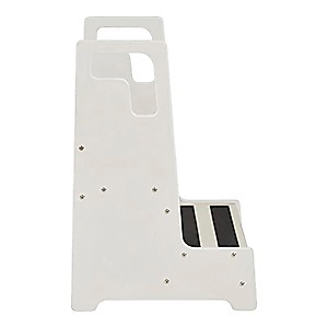 ECR4Kids Reach-Up Step Stool with Handles, Children's Furniture, White Wash