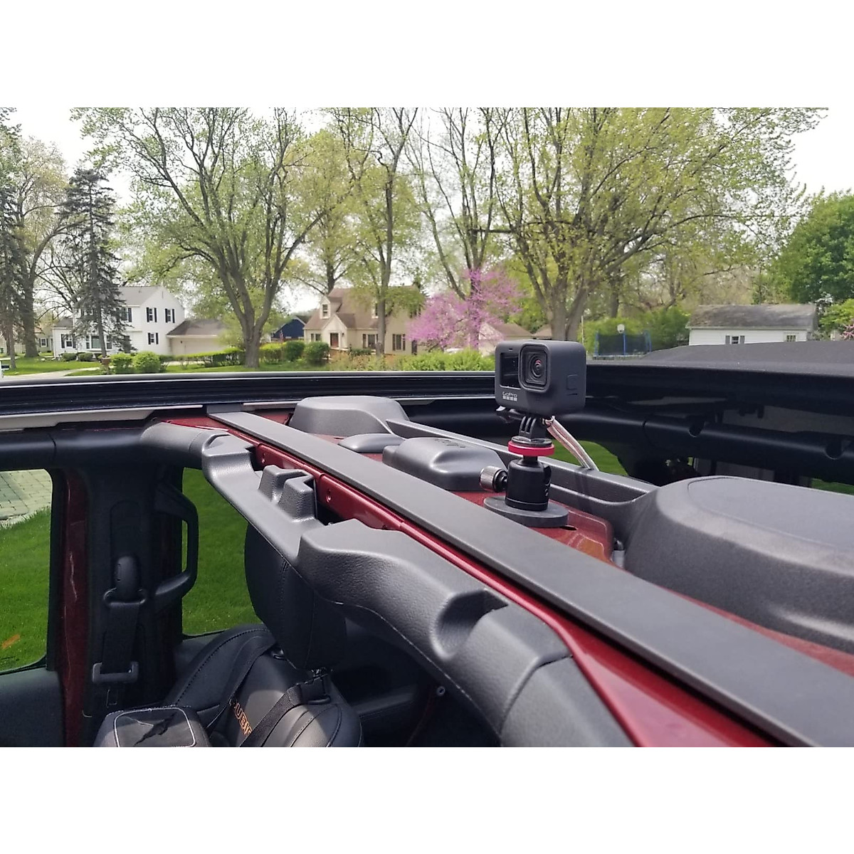 ULIBERMAGNET 60lb Magnetic Camera Mounting Base with Mini Ball Head, Super Strong Rubber Coating Neodymium Magnet with 1/4’’-20 Male Thread Stud for Mobile Camera, Security Camera.