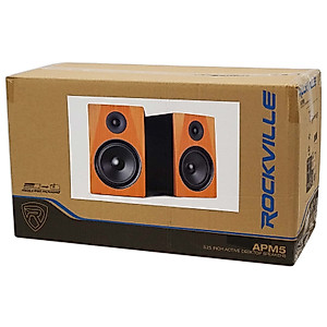 Rockville 5.25" 2-Way 250W Active/Powered USB Studio Monitor Speakers Pair (APM5C)