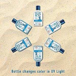 BLUE LIZARD Sensitive Mineral Sunscreen with Zinc Oxide, SPF 50+, Water Resistant, UVA/UVB Protection with Smart Bottle Technology - Fragrance Free, 5 oz