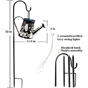 EDOF Solar Garden Llights Outdoor Decor,Solar Watering Can with Lights,Outdoors Hanging Lantern,Outside Waterproof Patio Decor Perfect Gardening Gift(Cold White)