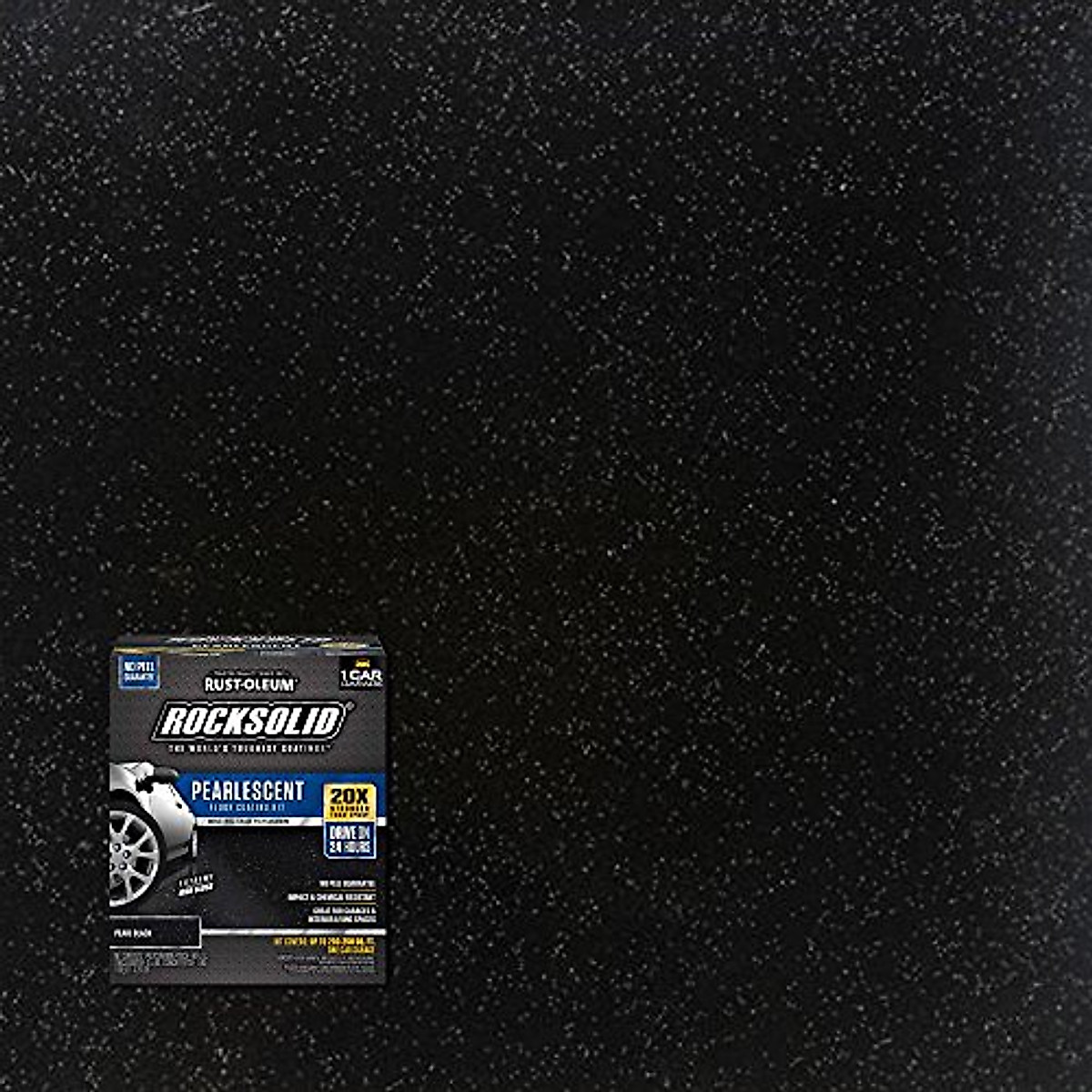 Rust-Oleum 306325 Rock-Solid Pearlescent Garage Floor Coating Kit, 1 Count (Pack of 1), Pearl Black, 128 Fl Oz