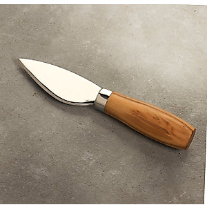 Berard 3-Piece Stainless Steel Cheese Knife Set with Olive Wood Handles (Hard Knife, Soft/Medium Knife and Cheese Fork)