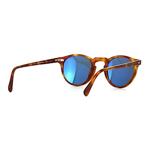Oliver Peoples Unisex Gregory Peck Sun Semi Matte Light Brown/Indigo Photochromic
