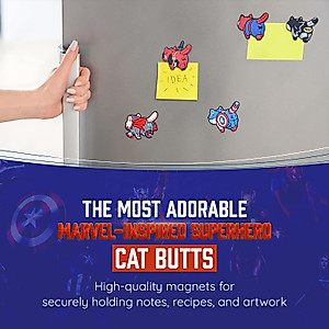 Exclusive Cat Butt Refrigerator Magnets | Superhero Cats Butts Fridge Magnets | Marvel Legends Cute Magnets | Marvel Gifts for cat Lovers