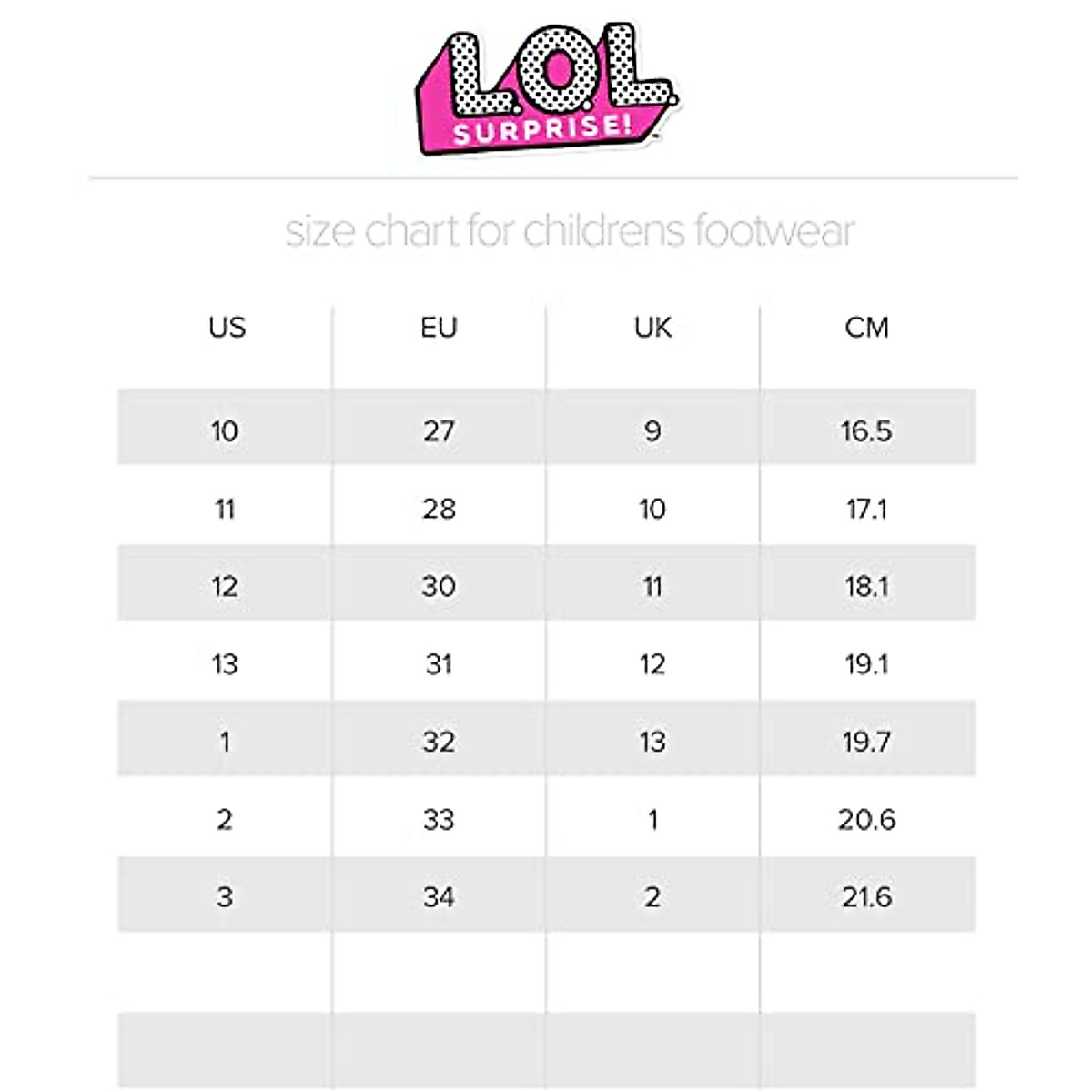 L.O.L. Surprise! Girls Rocker Diva Hightop Sneakers, Size 11 Black Pink