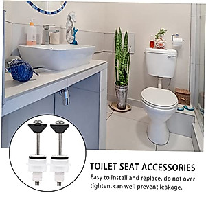 Angoily 6 Pcs Water Tank Fixing Screw Toilet Cover Seat Metal Washers Stainless Steel Washers Toilet Seats Hinges Washers Heavy Duty Toilet Bolts Toilet Seats Screws Stainless Steel Hinge