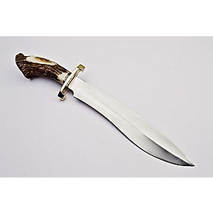 D2 Steel Hand Made Survival Knife Hunting Knife with Stag Antler Handle (S-963)