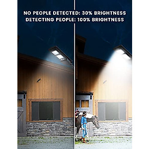 300W Solar Street Light, Briignite Solar Street Lights Outdoor Dusk to Dawn, Remote Control 6000K Outdoor Solar Lights with Motion Sensor, IP65 Solar Outdoor Lights Waterproof for Driveway Barn, 2Pack
