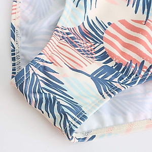 Moon Tree Big Girls Two Piece Swimsuits Brown Leaves Bikini Sets Adjustable Strap Bathing Suits Size 16/7-16