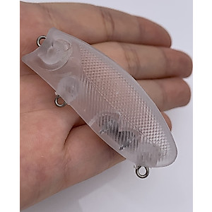 FINE FISHING 10PCS Unpainted Fishing Popperbaits 5.6cm 7.93g with 5mm Free 3D Simulation Fishing Eye Simulation Blank Body Clear Hard Baits Trout Salmon Minnow Lure Crankbait Topwater Freshwater 356