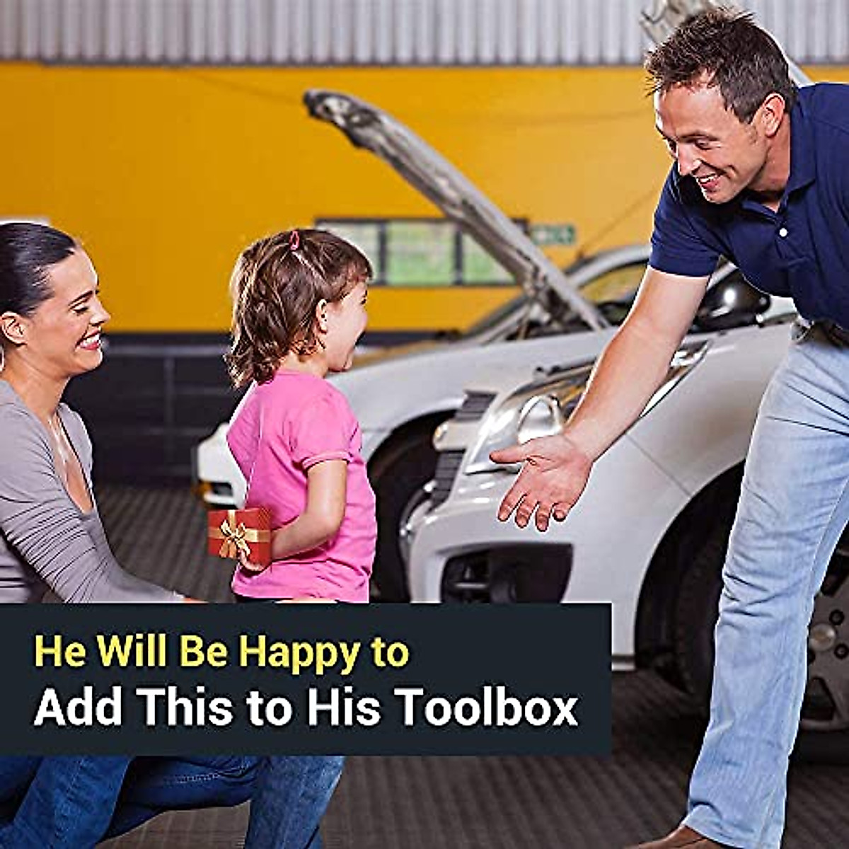 LED Magnetic Pickup Tool Gifts for Men, Valentines Day Gifts for Him Dad Husband Grandpa Boyfriend Him, Flexible Magnet up to 22" for Hard to Reach Items, Cool Gadget Birthday Gift Idea