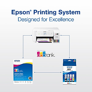 EPSON T522 EcoTank Ink Ultra-high Capacity Bottle Yellow (T522420-S) for Select Epson EcoTank Printers