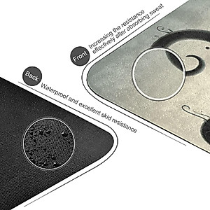 GOODOLD Funny Black Cat Yoga Mat, 71 x 26 Inch Non-slip Yoga Mats Folding Travel Exercise Mat Indoor Outdoor Gym Pilates with Storage Bag for Women Men