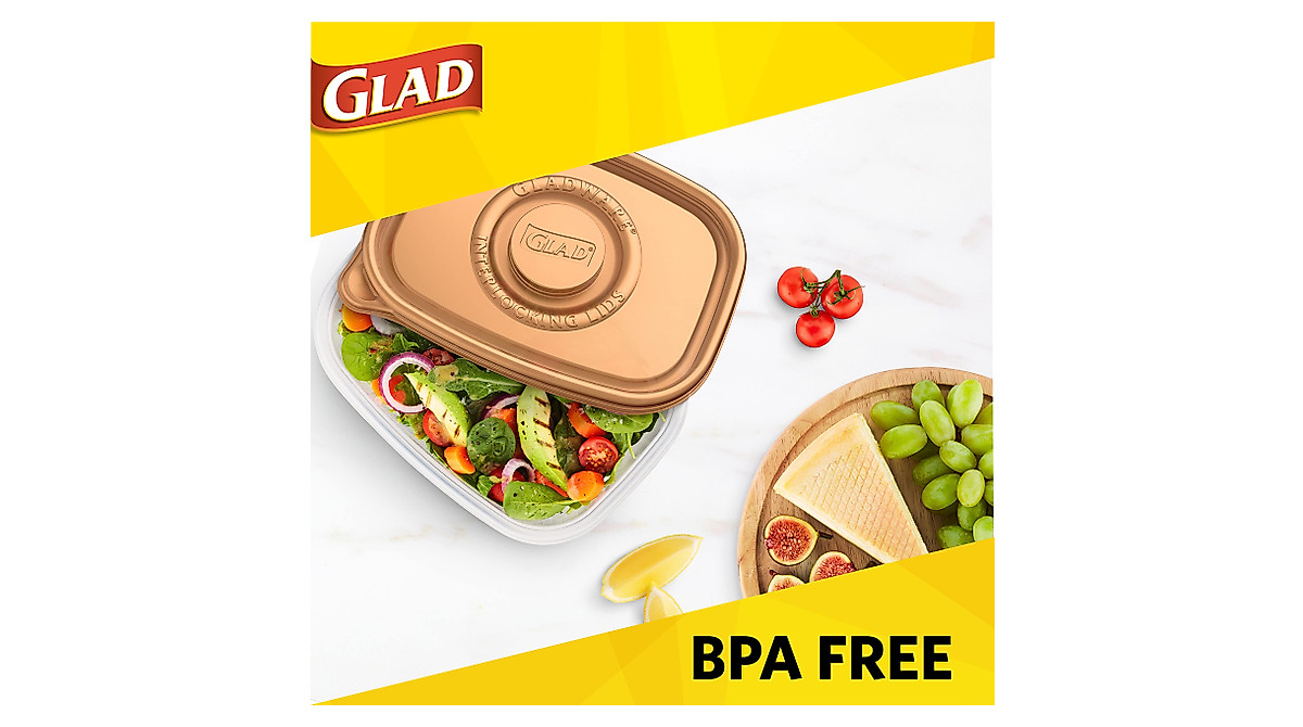 GladWare Deep Dish Food Storage Containers - 64 oz Airtight Set