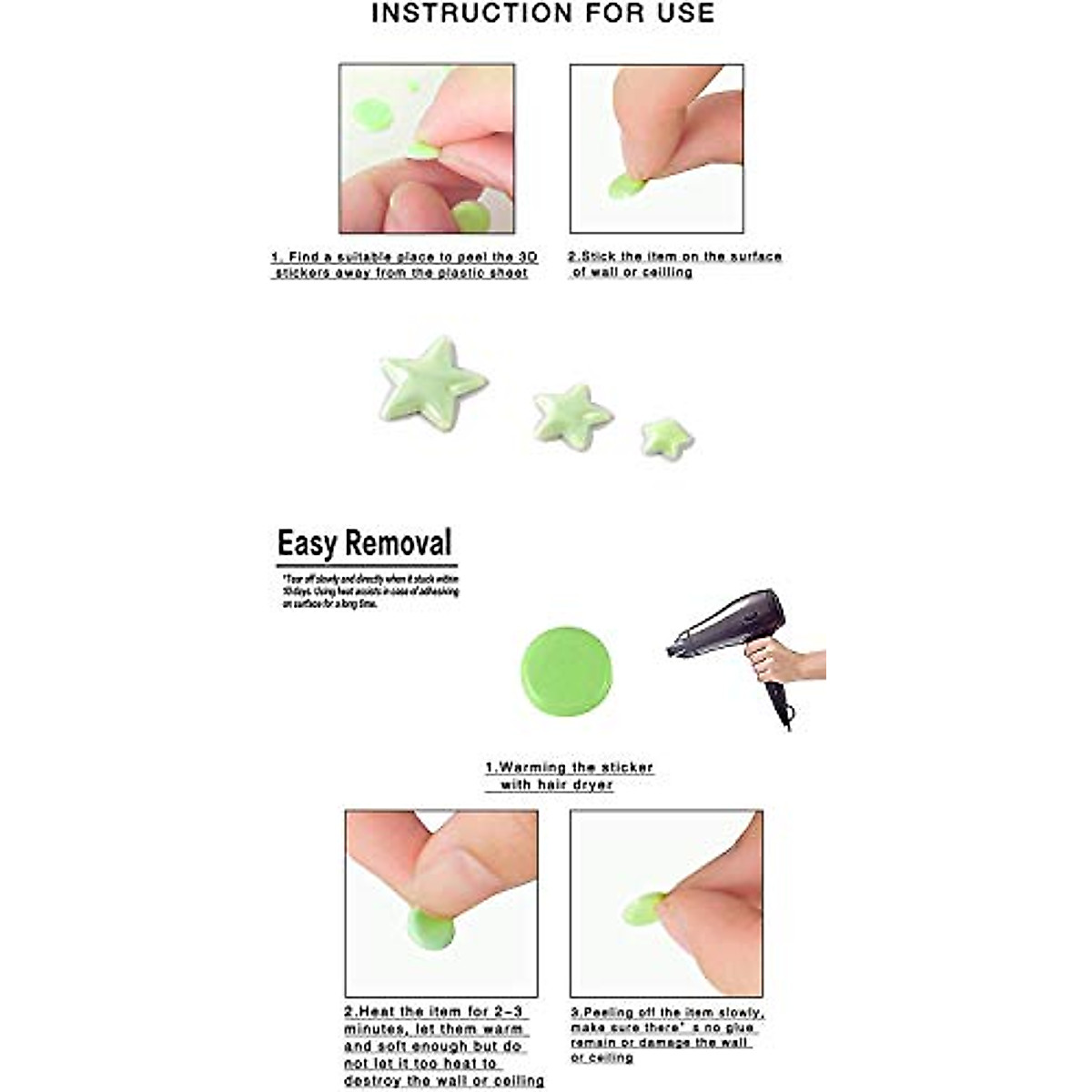 Realistic Tiny 3D Domed Glow in The Dark Stars, 826pcs Glow Dots and Stars, Adhesive Glow Stars for Kids Bedroom,Luminous Stars Stickers Create a Realistic Starry Sky,Room Decor,Wall Stickers