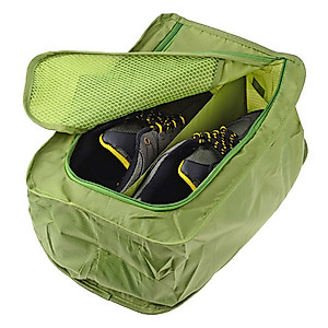 Waterproof Nylon Travel Portable Shoes Zipper Handle Carrying Case Organizer Home Shoes Free Stand Packing Cubes Box Storage Bag Dustproof Protective Pouch